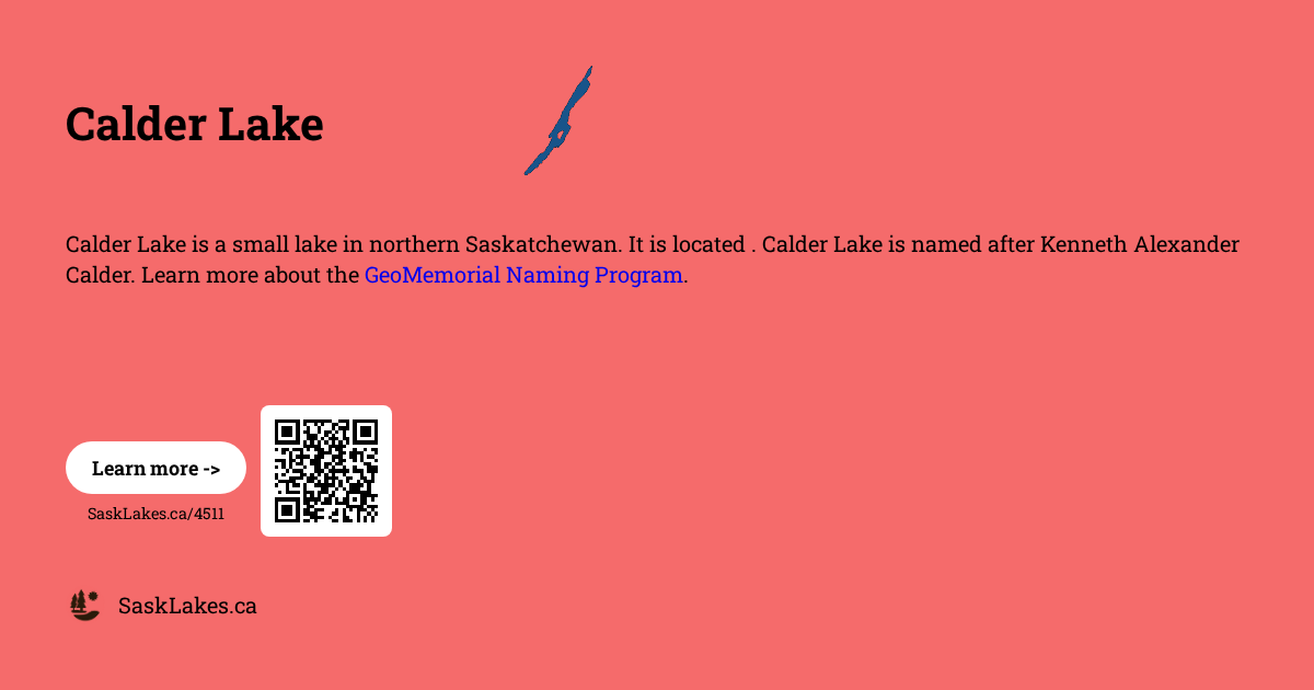 Calder Lake - SaskLakes