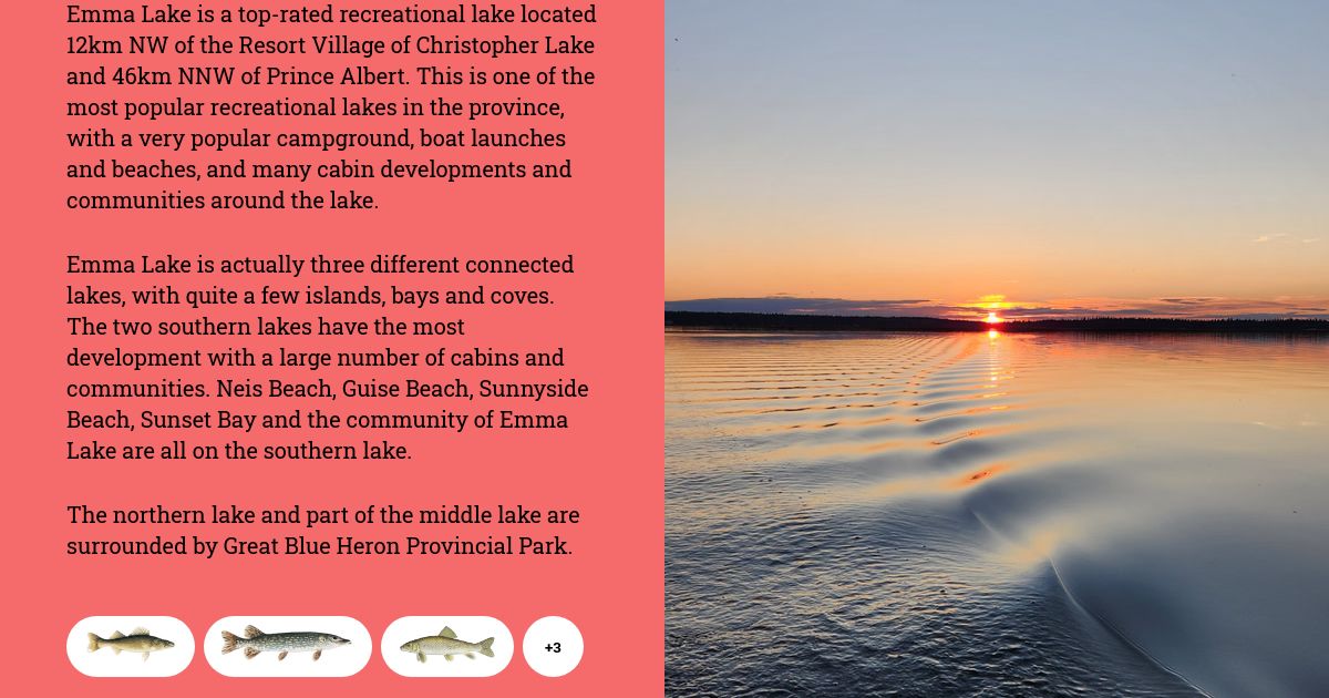 Emma Lake - SaskLakes