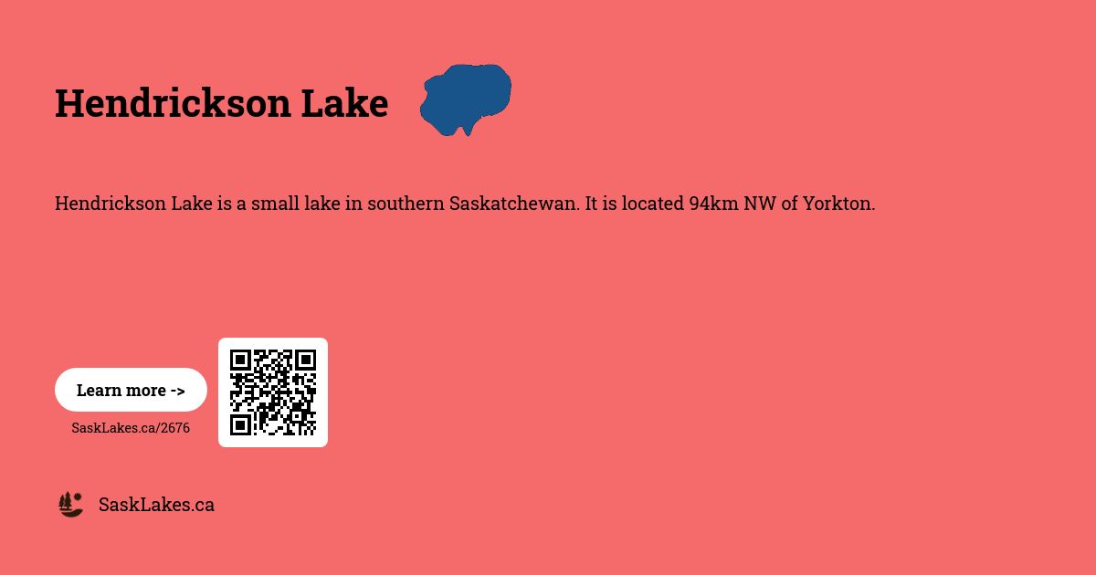 Hendrickson Lake - SaskLakes