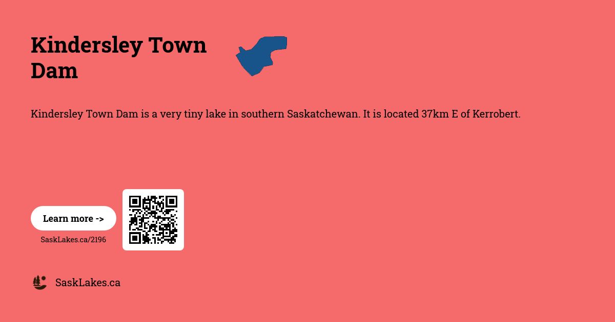 Kindersley Town Dam - SaskLakes