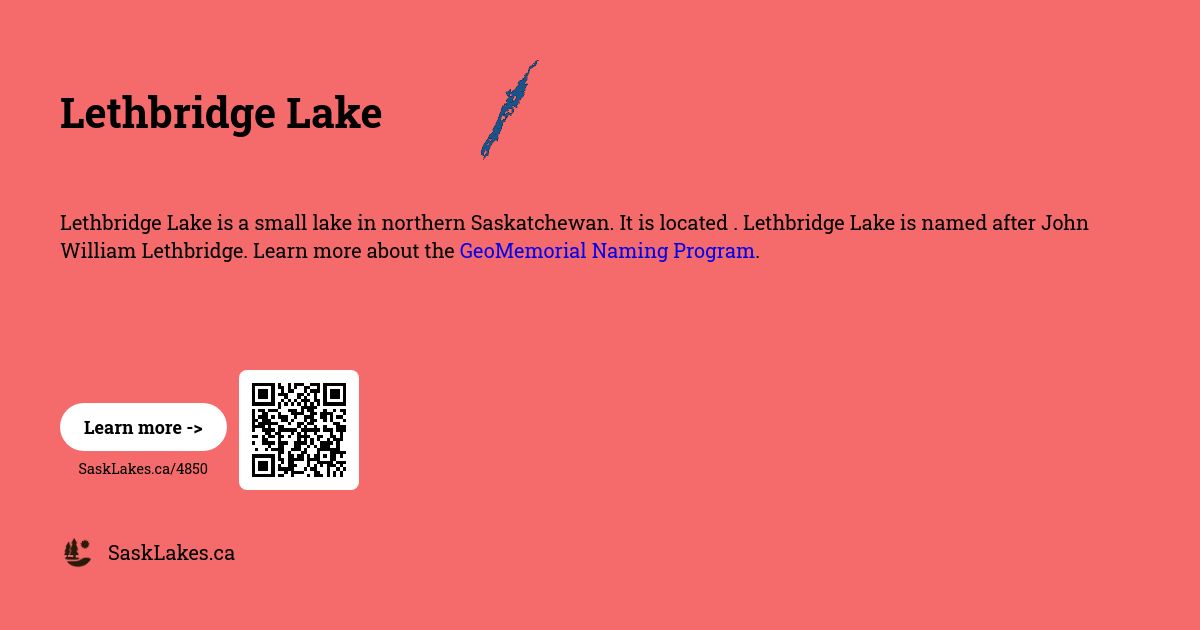 Lethbridge Lake - SaskLakes