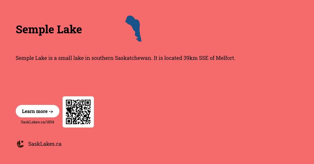Semple Lake - SaskLakes