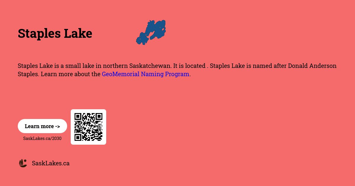 Staples Lake - SaskLakes