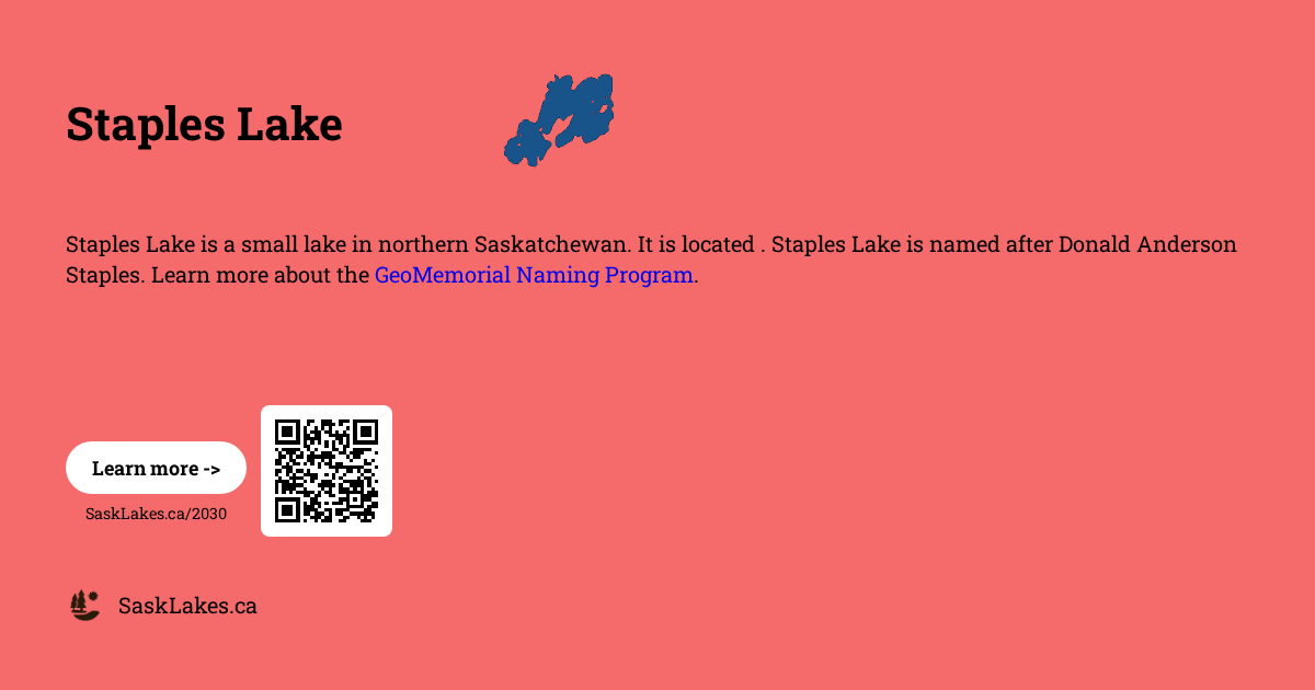 Staples Lake - SaskLakes