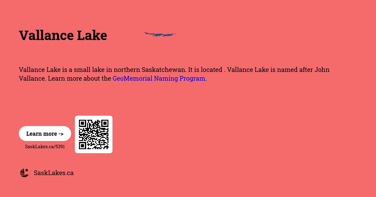 Vallance Lake - SaskLakes